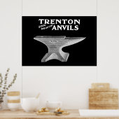 Vintage Trenton Anvil Blacksmithing Poster | Zazzle