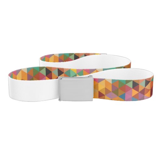 Vintage Triangles Pattern Background. Belt | Zazzle