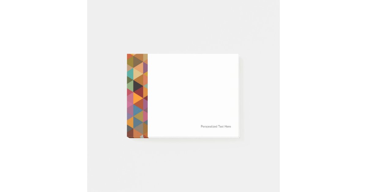 Vintage Triangles Pattern Background. Post-it Notes | Zazzle
