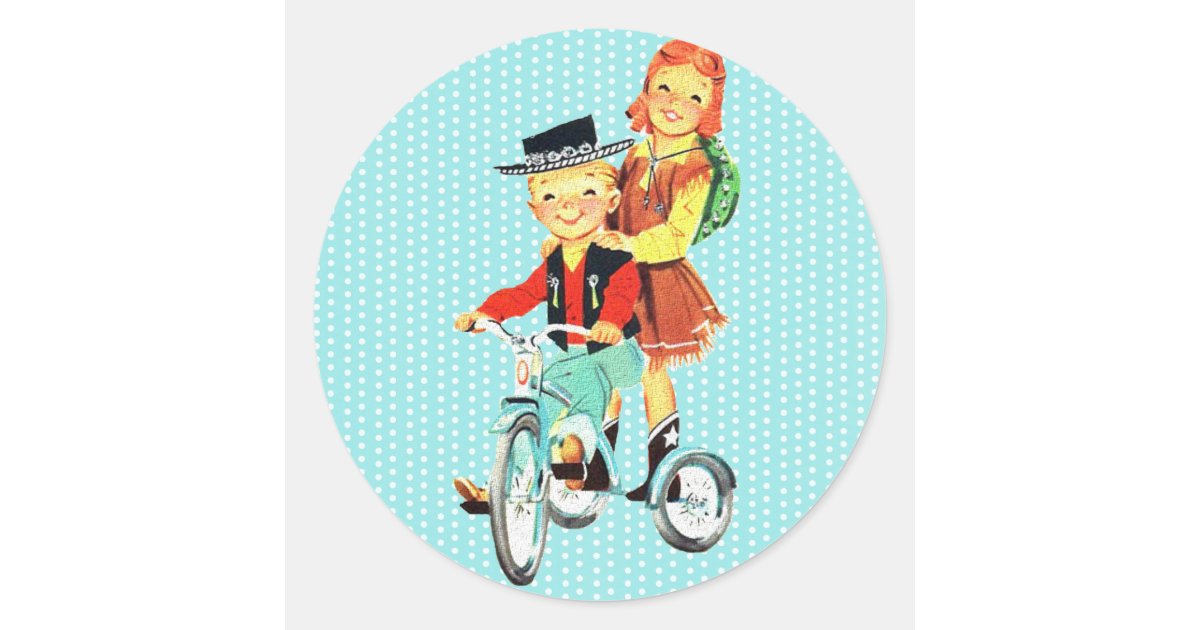 Vintage Trike Classic Round Sticker | Zazzle