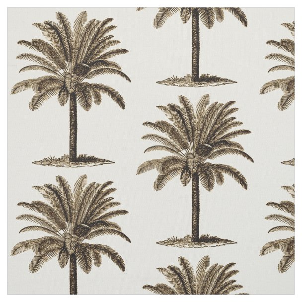 Leaves of Palm Tree Fabric | Zazzle
