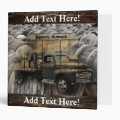 Vintage Truck Antique Truck Old Truck 3 Ring Binde 3 Ring Binder | Zazzle