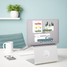 Vintage Truck Campers Motorhome RV Camping RVing Sticker | Zazzle