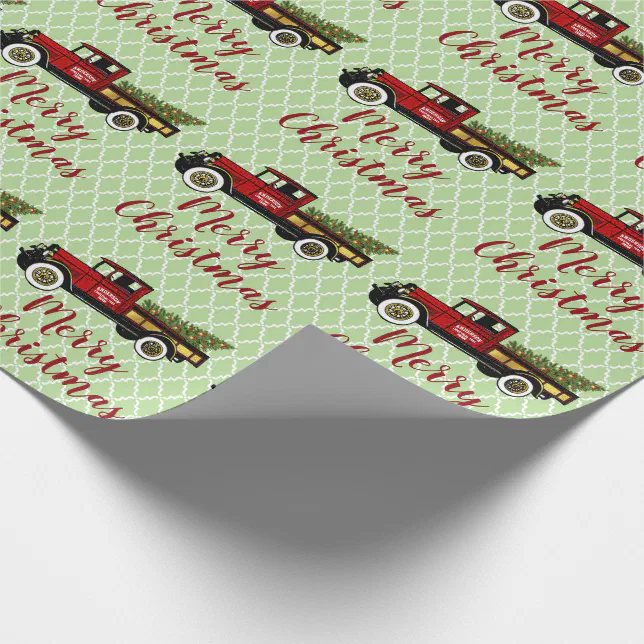 Vintage Truck Your Christmas Tree Farm Wrapping Paper | Zazzle