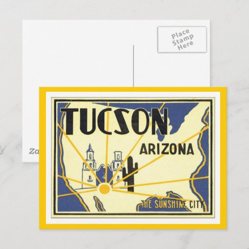 Vintage Tucson Arizona Postcard | Zazzle