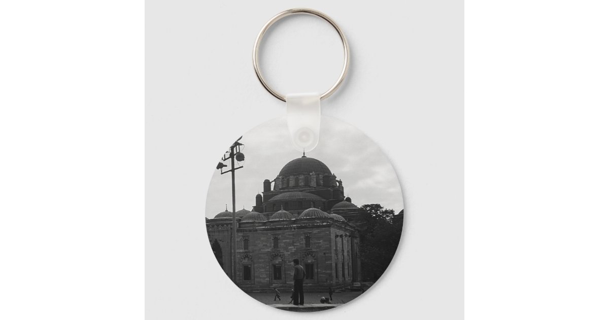 Vintage Turkey Istanbul Beyazit camii mosque Keychain | Zazzle