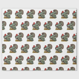 Vintage Turkey Wrapping Paper | Zazzle