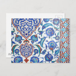 Vintage turkish tiles postcard | Zazzle