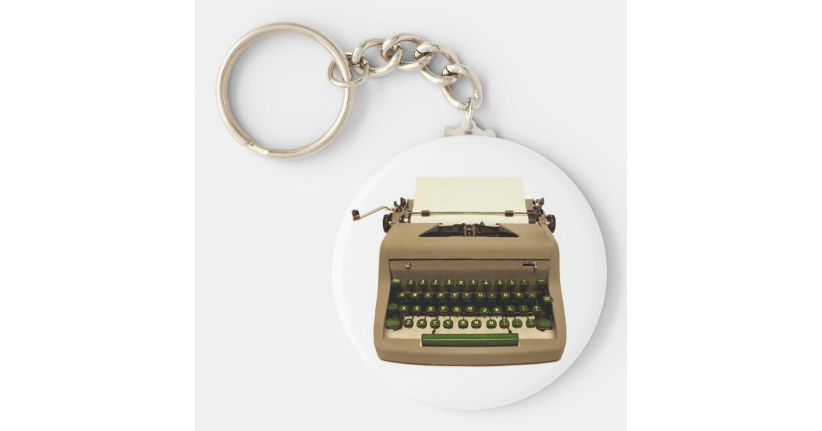 Vintage Typewriter Key Chain | Zazzle.com
