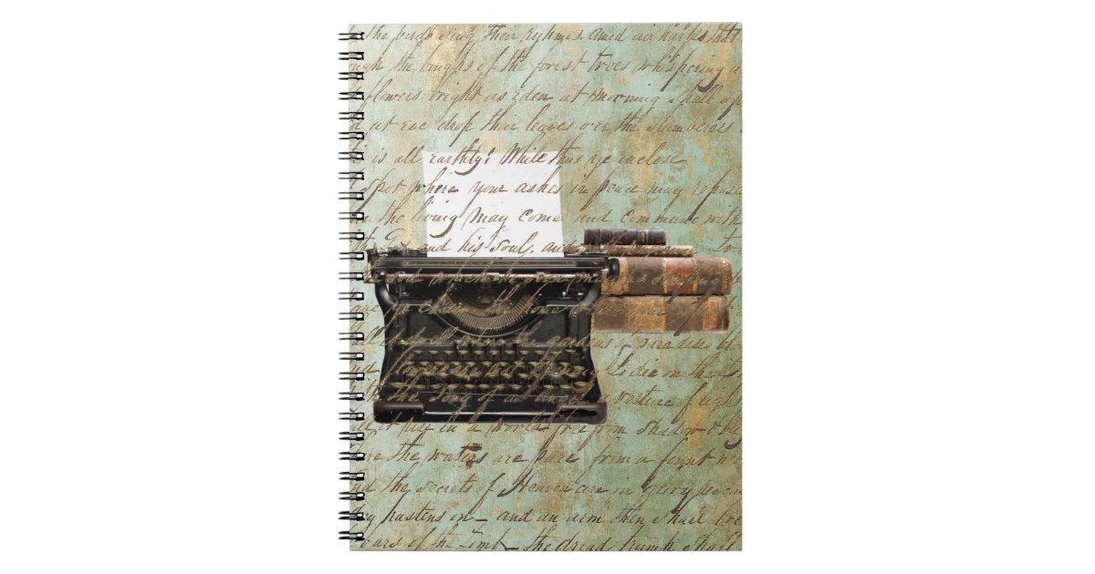 Vintage Typewriter Old Poem Writing Junk Journal | Zazzle