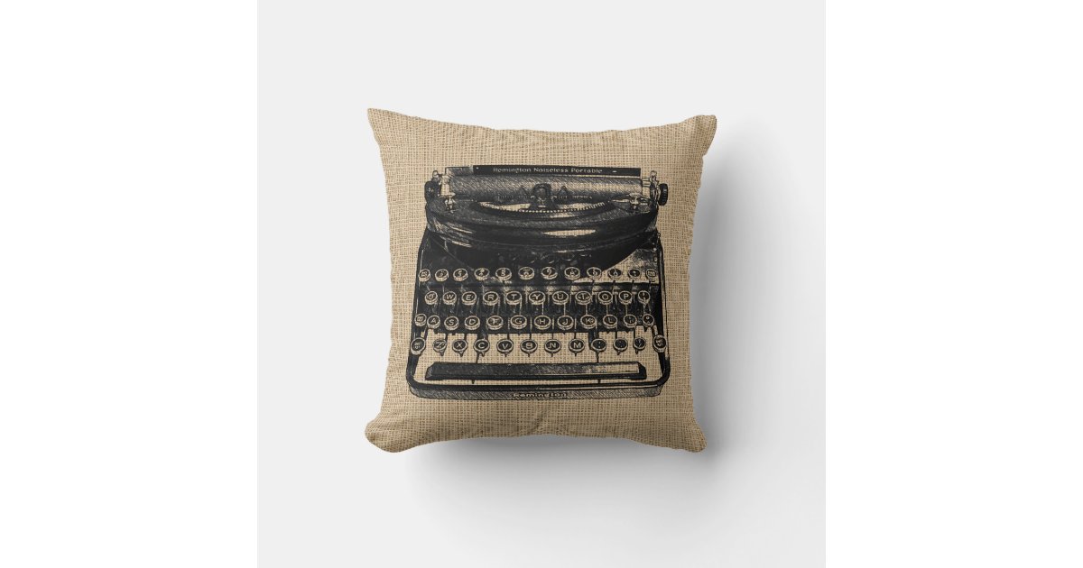 Vintage Typewriter Pillow | Zazzle
