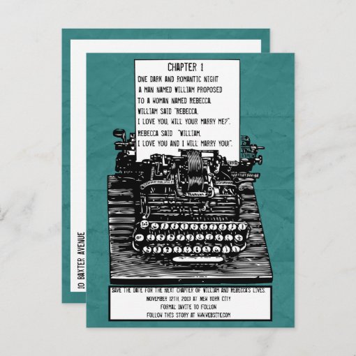 Vintage Typewriter Postcard | Zazzle