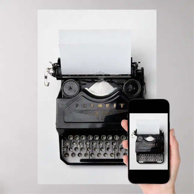 Vintage Typewriter Poster | Zazzle