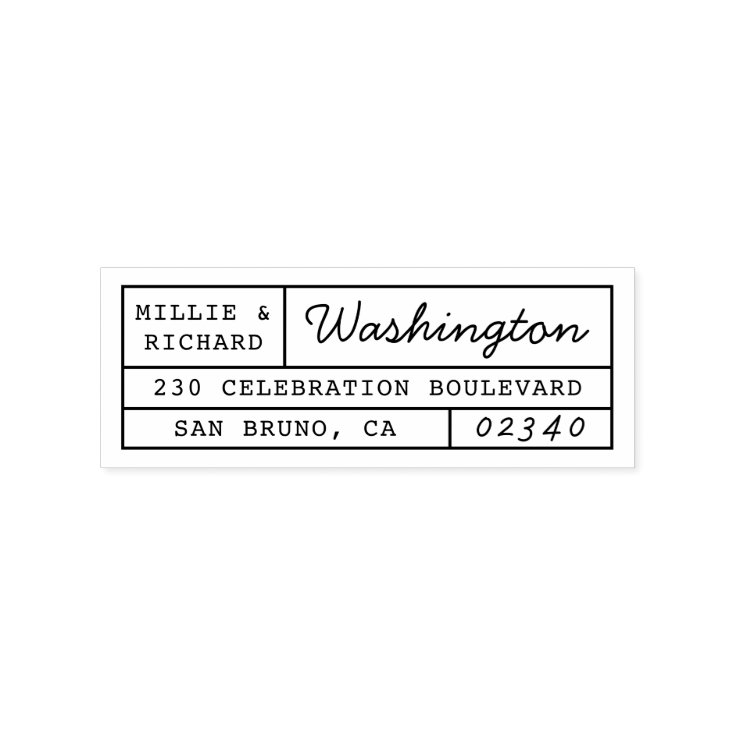 Vintage Typewriter & Script Names Return Address Rubber Stamp | Zazzle Vintage Typewriter & Script Names Return Address Rubber Stamp | Zazzle