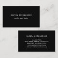 Vintage Typewriter Text | Black Business Card | Zazzle