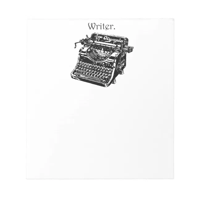 Vintage Typewriter Writer Ink Drawing Sketch Notepad | Zazzle
