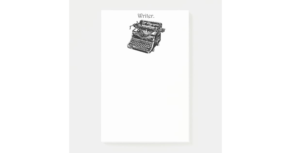 Vintage Typewriter Writer Ink Drawing Sketch Post-it Notes | Zazzle