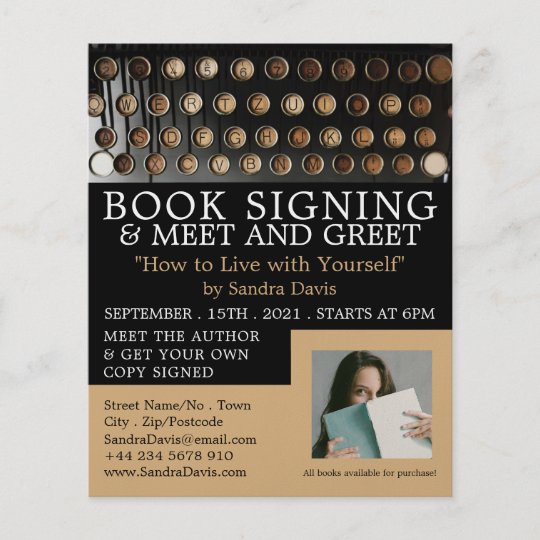 Vintage Typewriter, Writers Book Signing Flyer | Zazzle.com