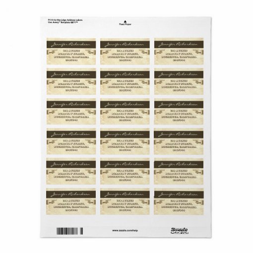 vintage typography aged design address labels | Zazzle
