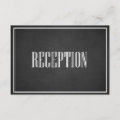 VINTAGE TYPOGRAPHY CHALKBOARD RECEPTION CARD | Zazzle