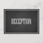 VINTAGE TYPOGRAPHY CHALKBOARD RECEPTION CARD | Zazzle