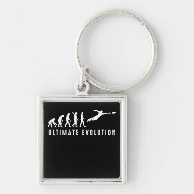 Vintage Ultimate Frisbee Sport Evolution Keychain | Zazzle
