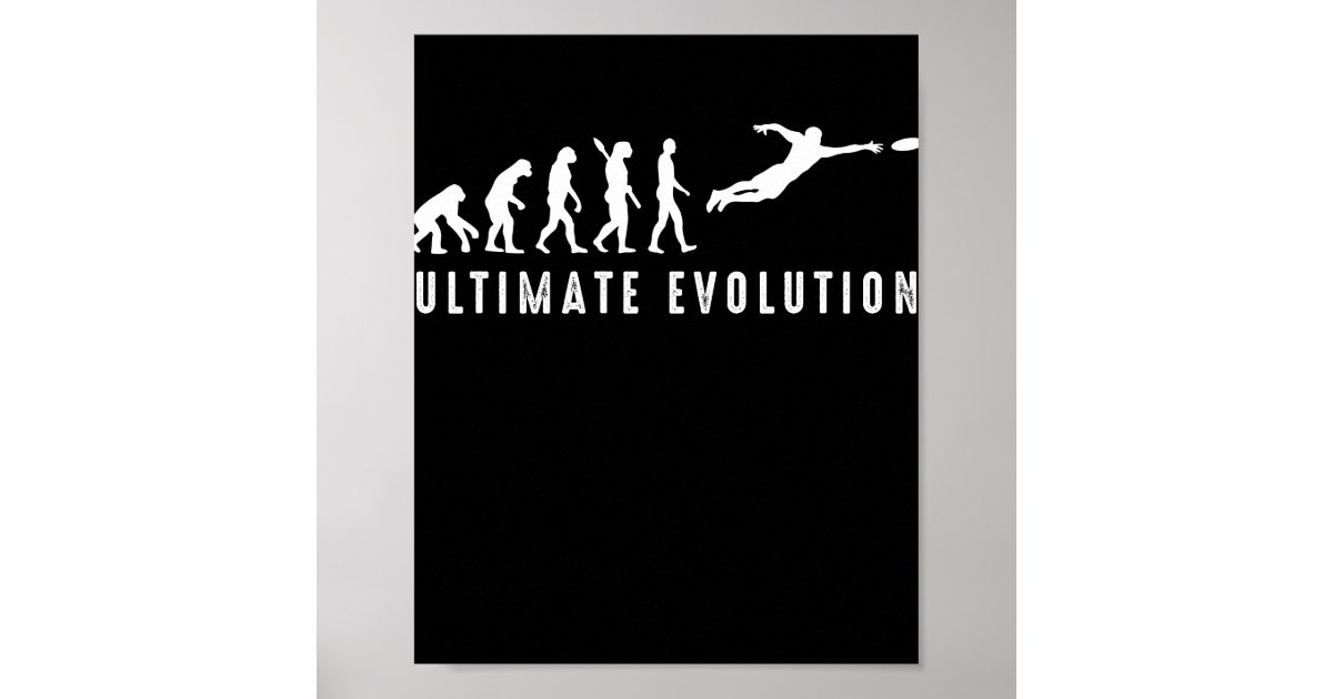 Vintage Ultimate Frisbee Sport Evolution Poster | Zazzle