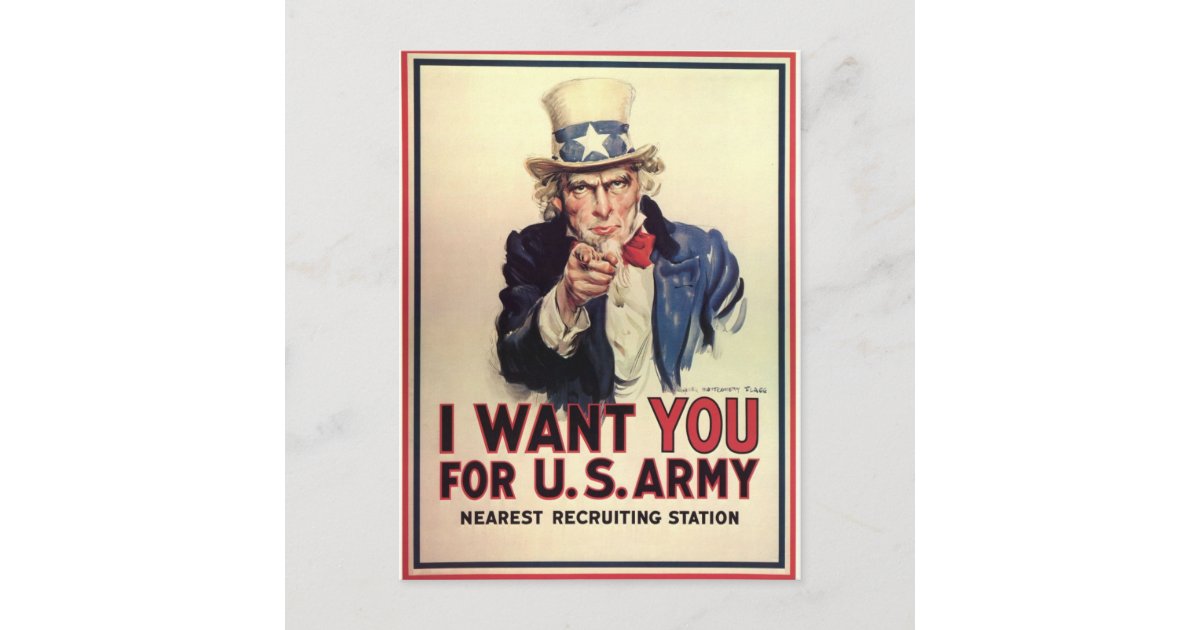 Vintage Uncle Sam Postcard | Zazzle