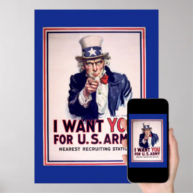Vintage Uncle Sam War Poster | Zazzle