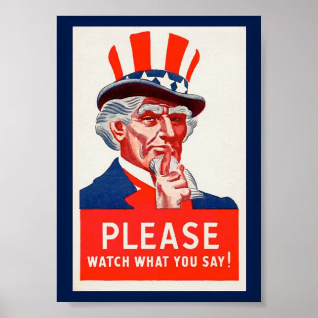 Vintage Uncle Sam WW2 Propaganda Poster | Zazzle
