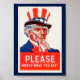 Vintage Uncle Sam WW2 Propaganda Poster | Zazzle