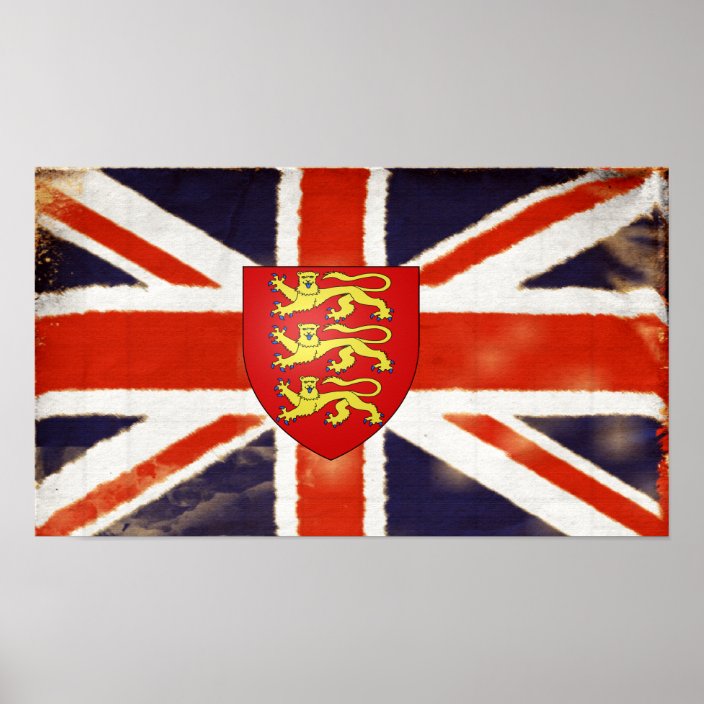 Vintage Union Jack Coat Of Arms Poster | Zazzle.com