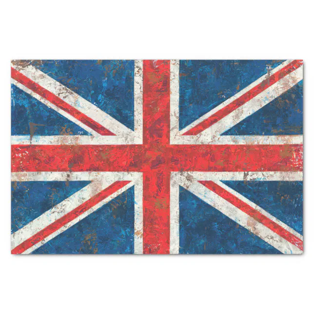 Vintage Union Jack Distressed Flag Tissue Paper | Zazzle