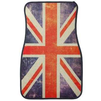 Vintage Union Jack flag Car Floor Mat | Zazzle