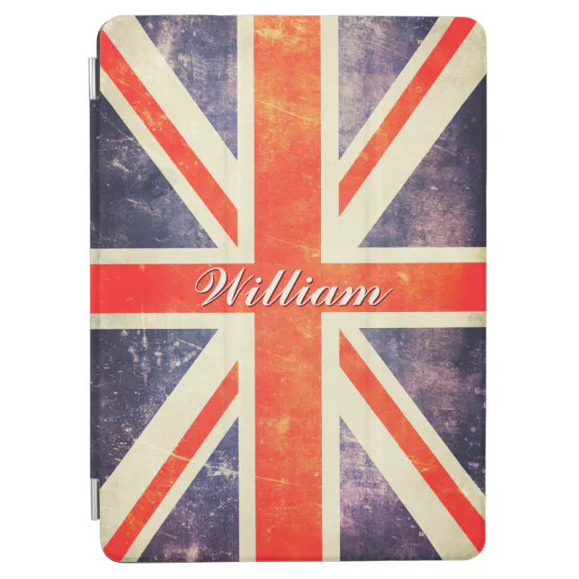 Vintage Union Jack flag personalized iPad Air Cover | Zazzle