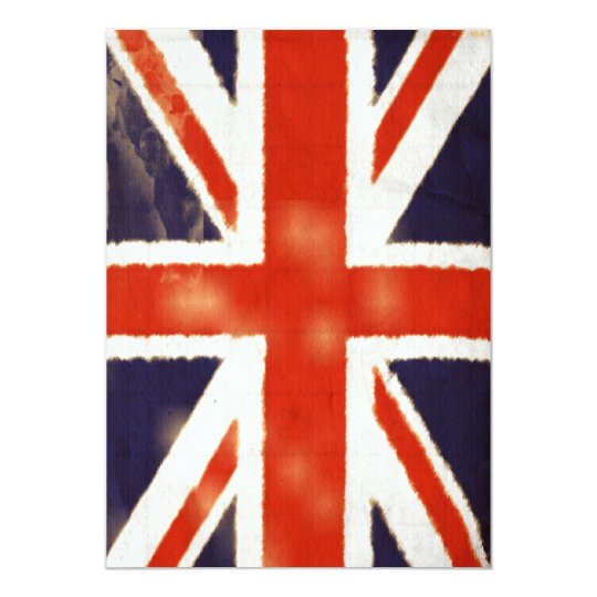 Vintage Union Jack Invitation (Vertical) | Zazzle.com