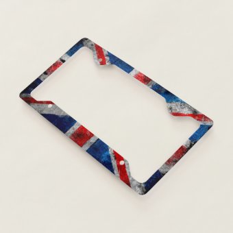 Vintage Union Jack License Plate Frame | Zazzle