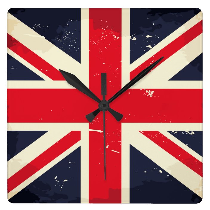 Vintage Union Jack Wall Clock | Zazzle