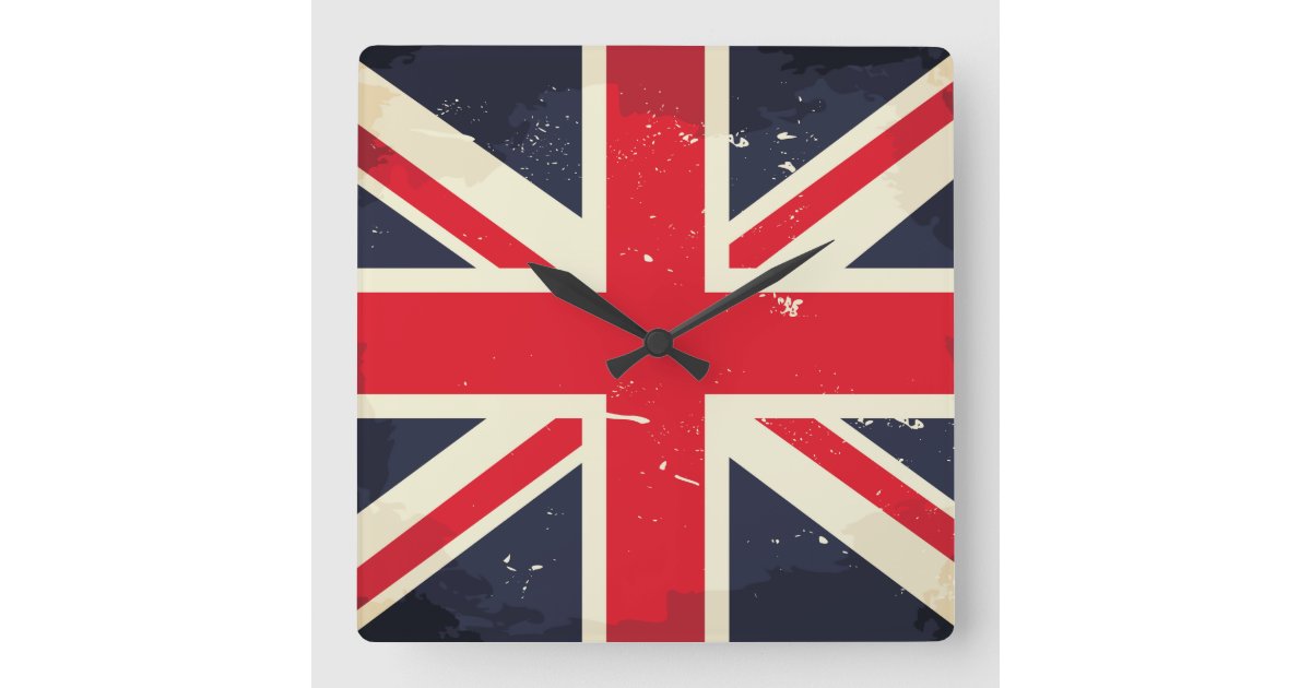 Vintage Union Jack Wall Clock | Zazzle