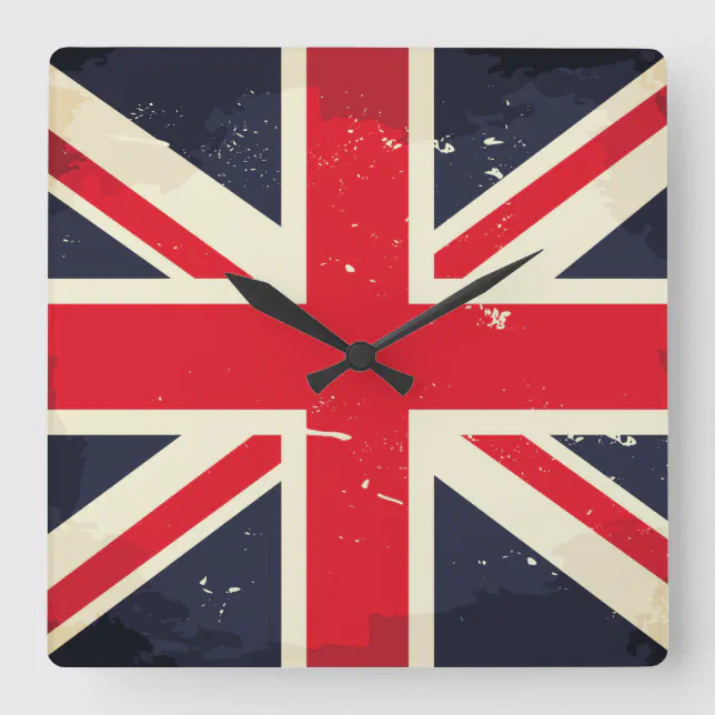 Vintage Union Jack Wall Clock | Zazzle