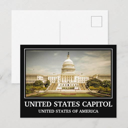 Vintage United States Capitol Postcard | Zazzle
