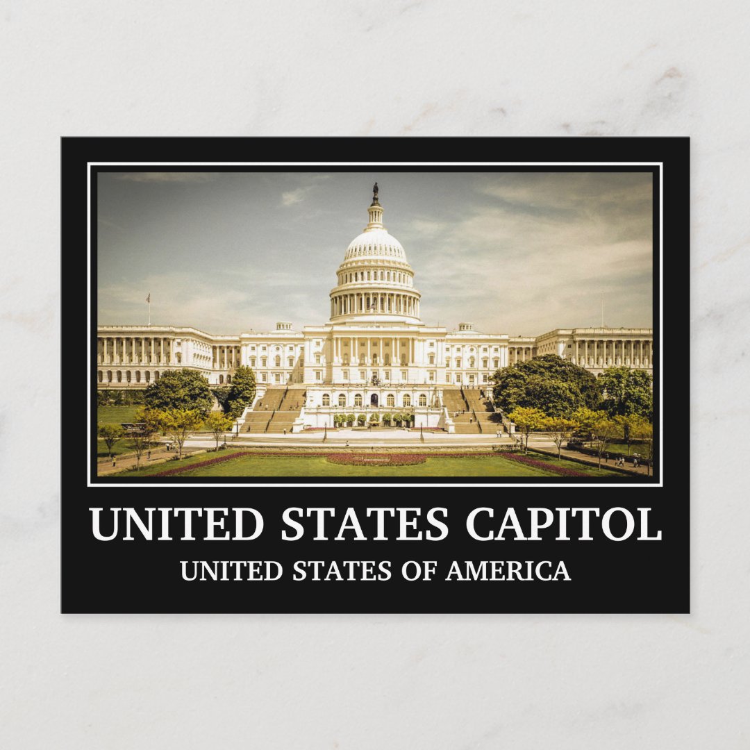 Vintage United States Capitol Postcard | Zazzle
