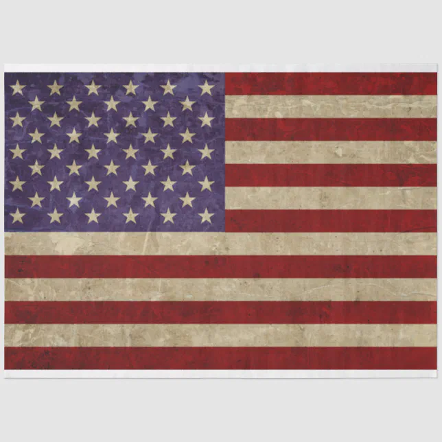Vintage United States Flag Decoupage Tissue Paper | Zazzle