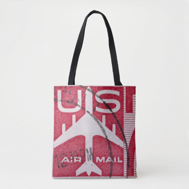 Vintage US Air Mail Tote Bag | Zazzle
