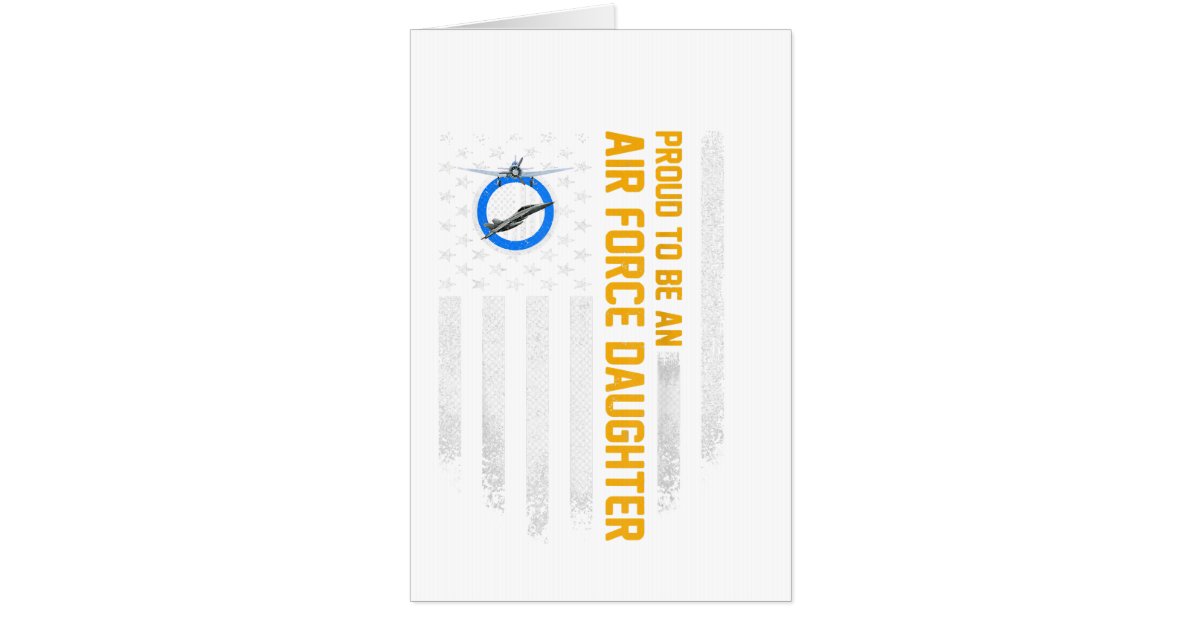 Vintage USA American Flag Proud To Be An Air Force Card | Zazzle