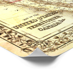 Vintage USA Map Poster | Zazzle