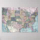 Vintage USA Map Poster | Zazzle