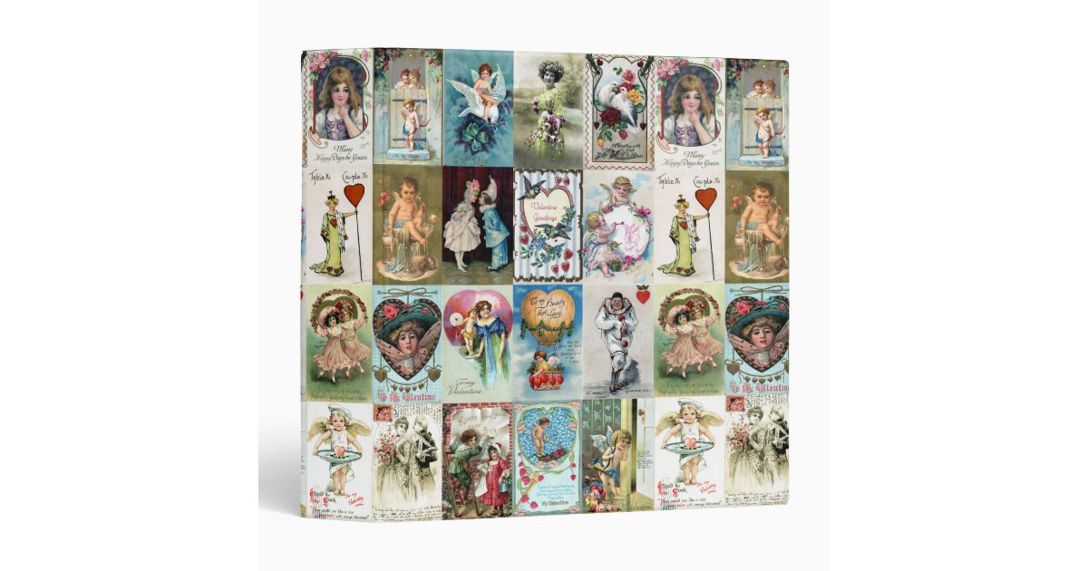 Vintage Valentine 3 Ring Binder | Zazzle