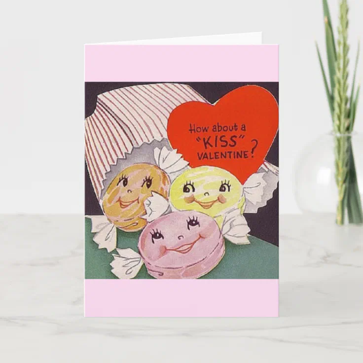 Vintage Valentine Candy Valentine's Day Card | Zazzle