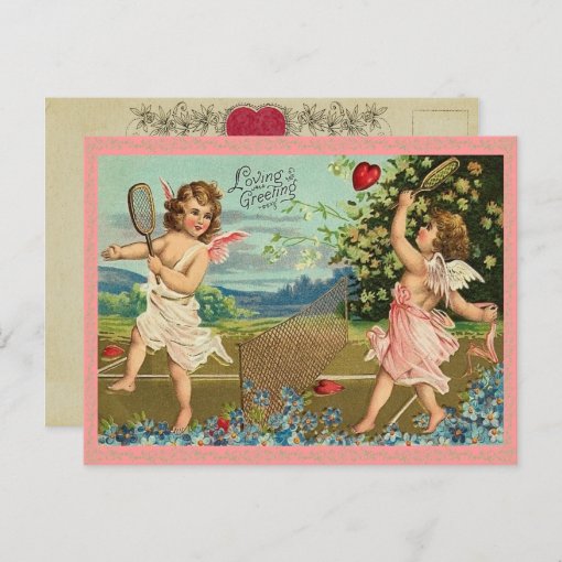 Vintage Valentine Cupid Postcard | Zazzle
